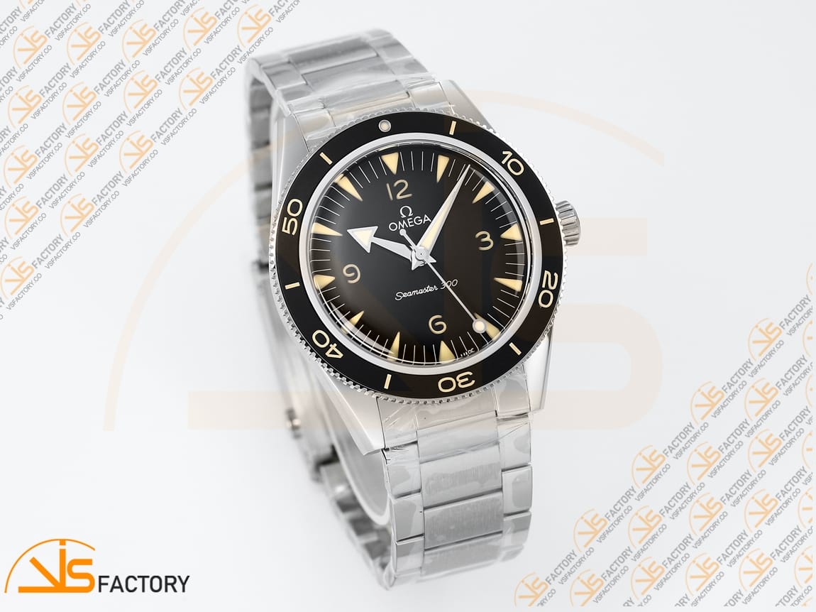 VS Factory Omega Seamaster 300 Heritage Black Dial Steel A8912 Movement ...