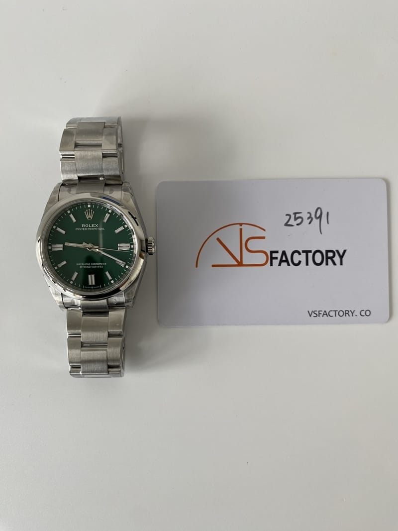 25391-VSFactory (VSF) Rolex Oyster Perpetual 126000 Green Dial 904L ...